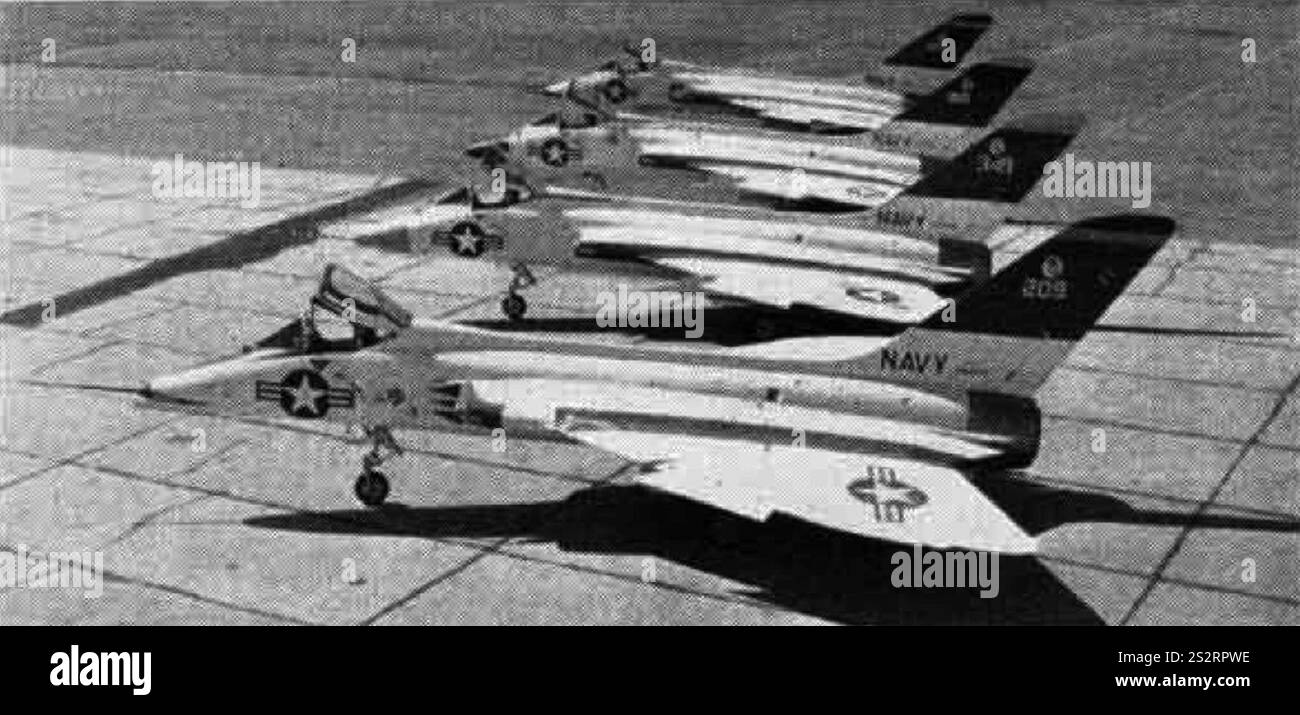 Four Douglas F5D Skylancers, circa in the late 1950s Stock Photo - Alamy