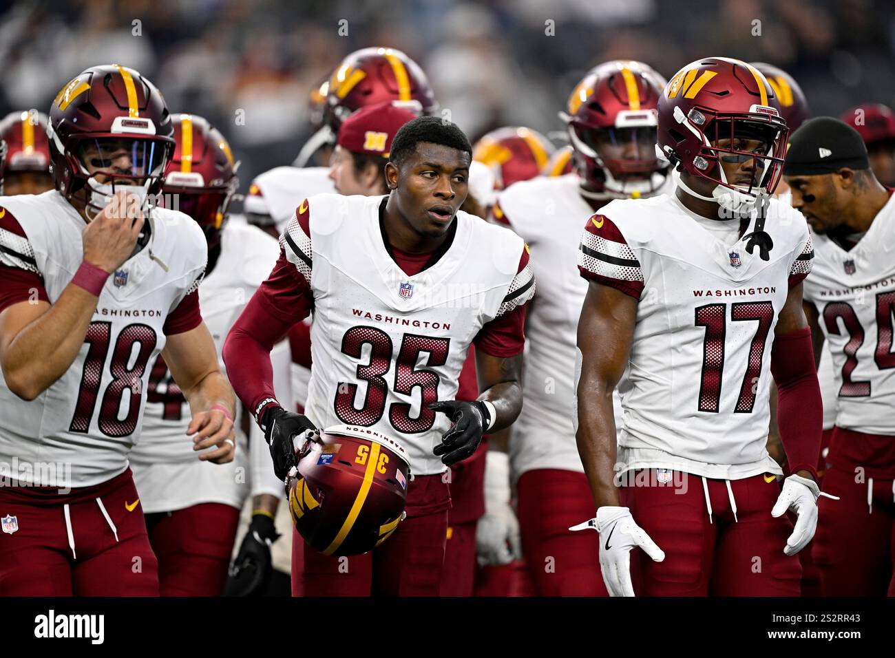 Washington Commanders safety Percy Butler (35) walks off the field with ...