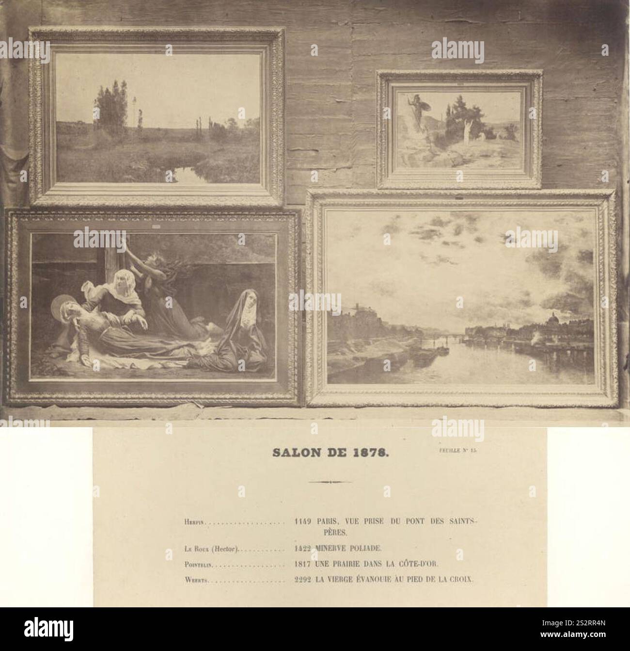 Four paintings Paris Salon 1878--Jean Joseph Weerts-- Auguste Emmanuel ...