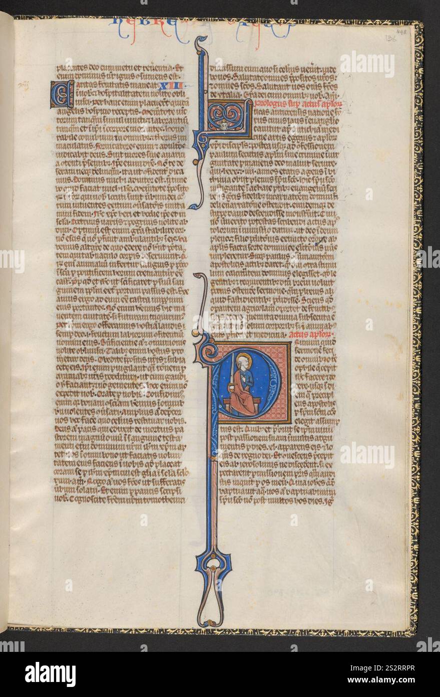 Fourteen leaves from a mid-13th-century Bible, Paris, illuminations ...