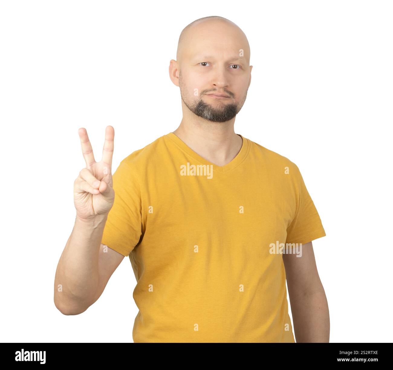 Man making peace sign hi-res stock photography and images - Alamy