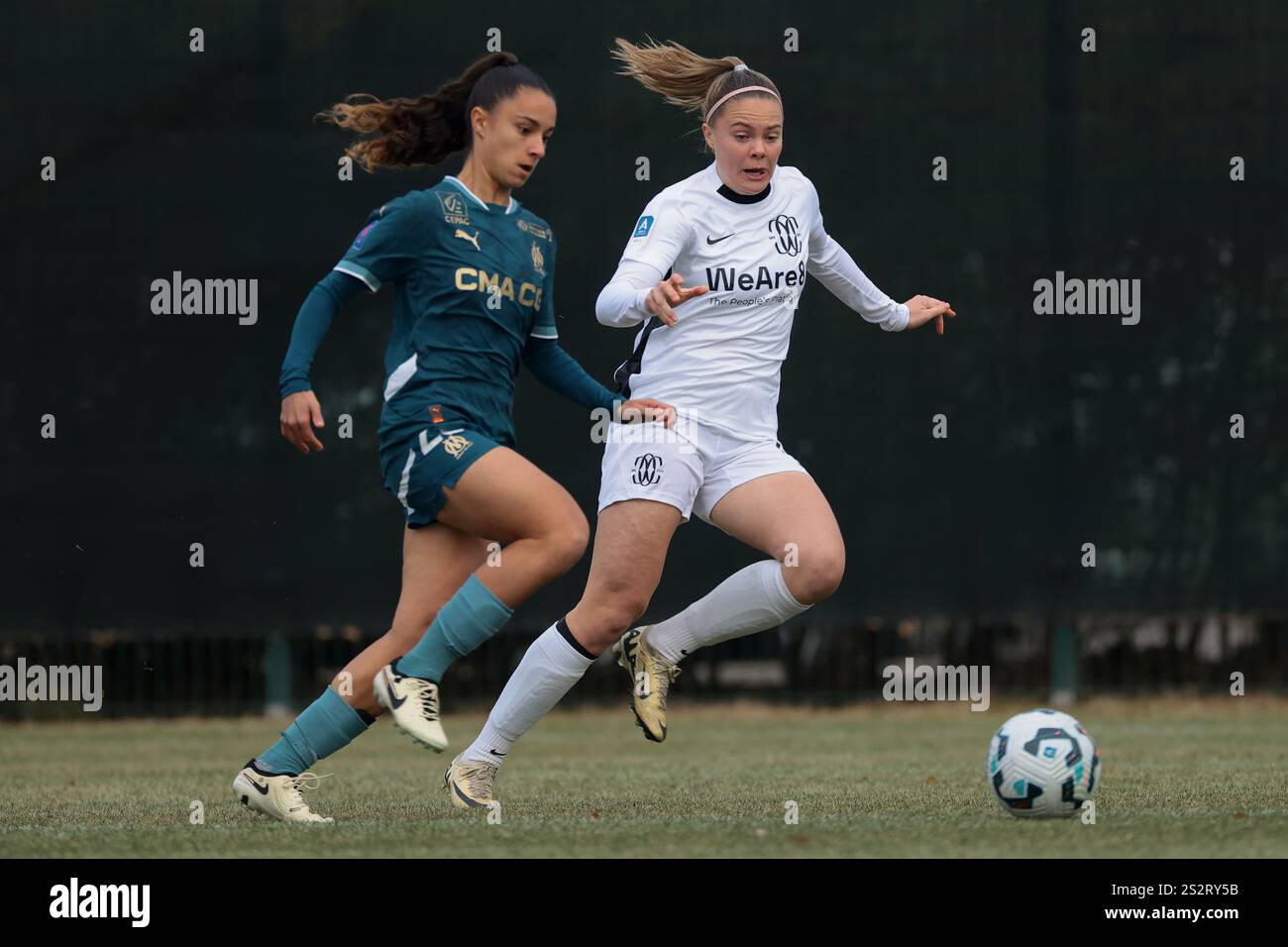 Cislago, Italy. 4th Jan, 2025. Ines Kbida of Olympique De Marseille and ...