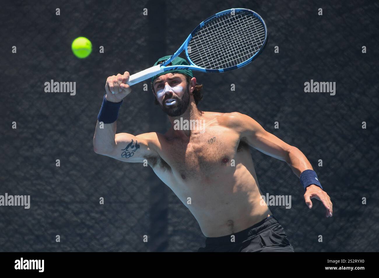 Brisbane, Australia. 28th Dec, 2024. Jordan Thompson of Australia has a ...