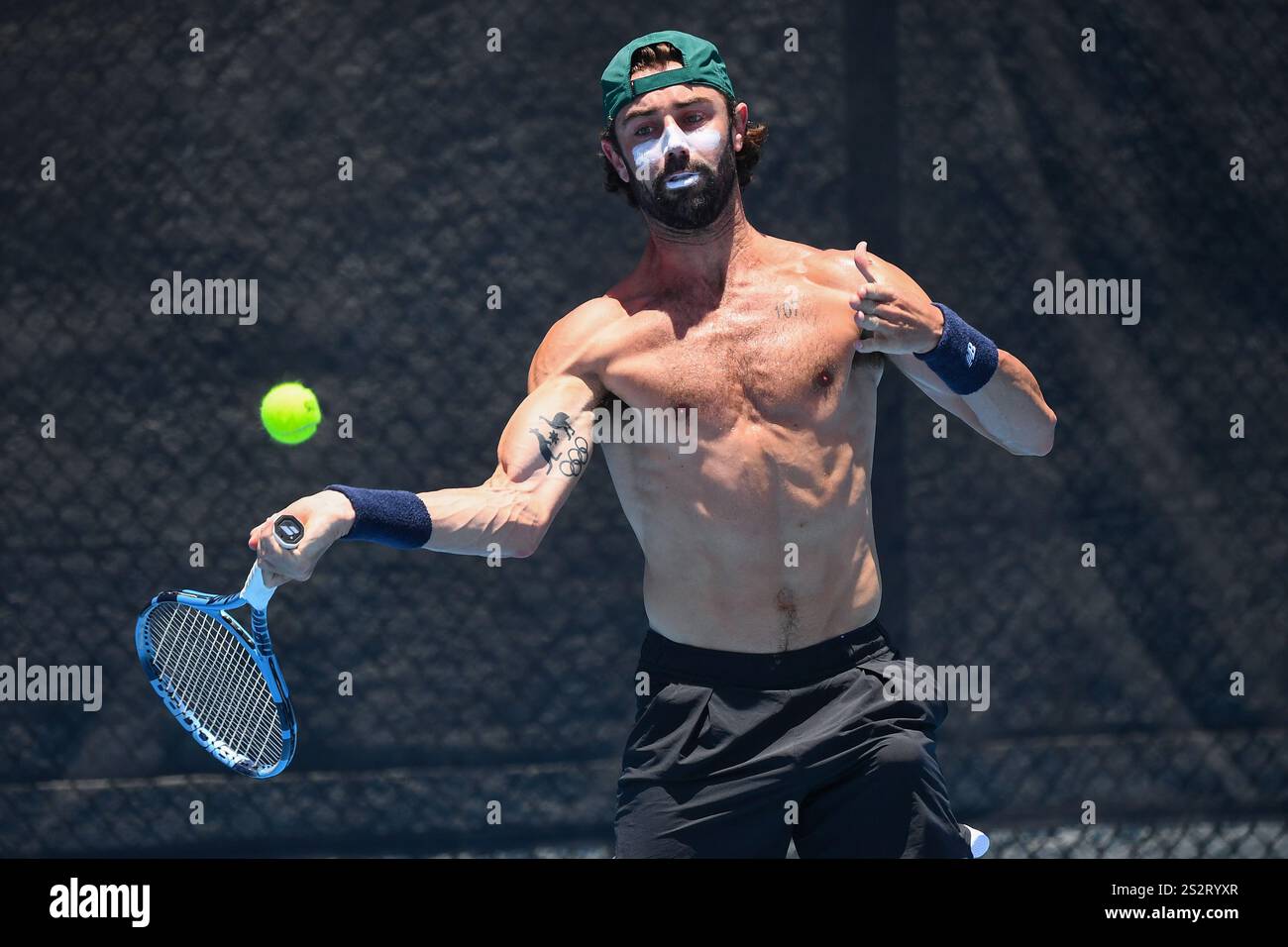 Jordan Thompson of Australia has a practice session prior to the ...