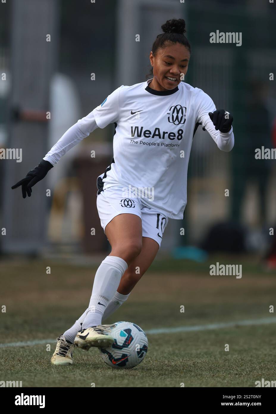 Cislago, Italy, 4th January 2025. Sarina Bolden of FC Como Women during ...