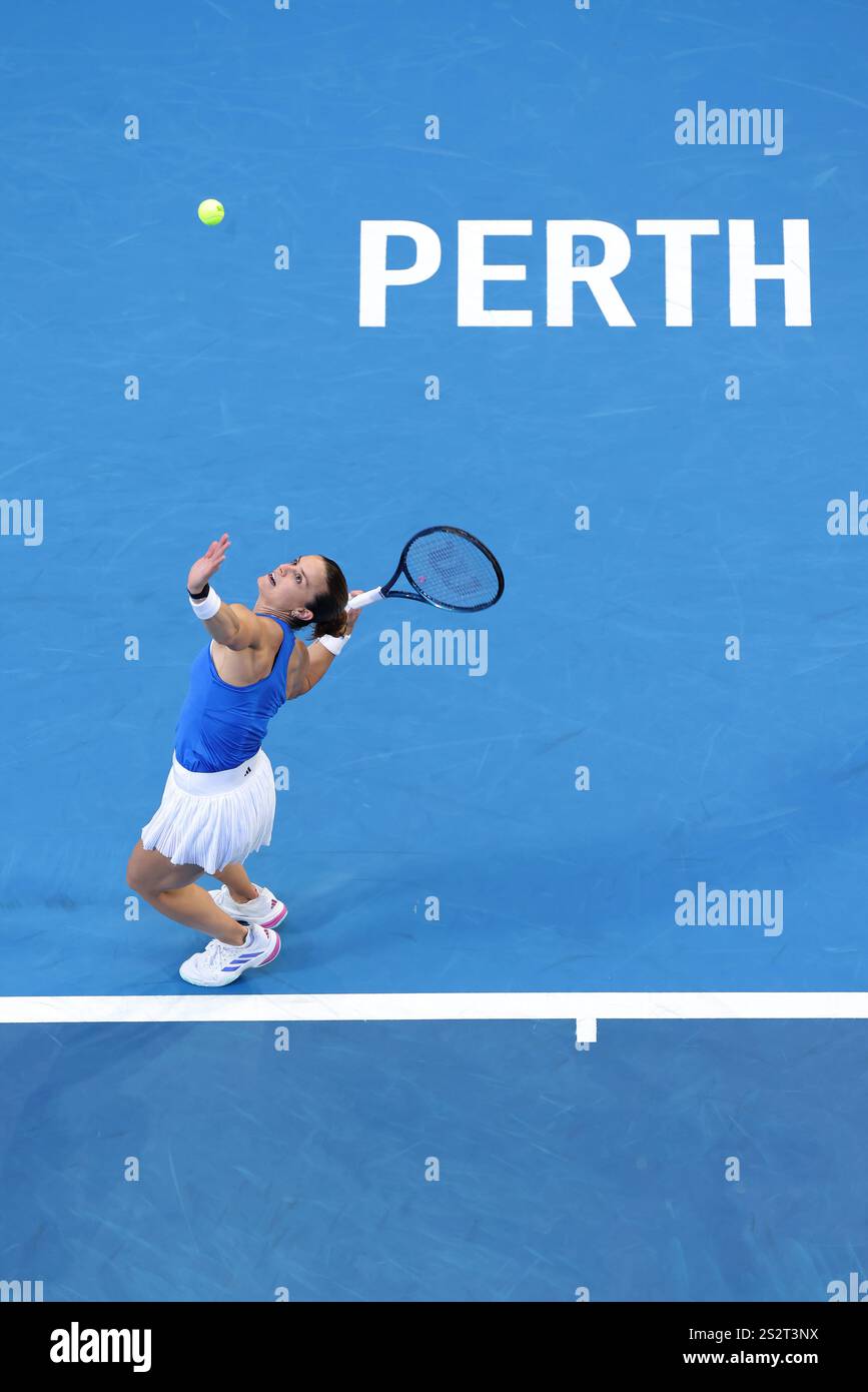 Perth, Australia. 28th Dec, 2024. Maria Sakkari of Greece in action ...