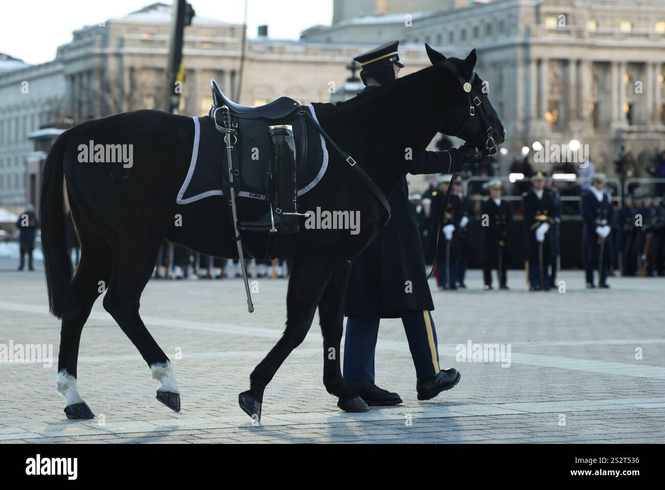 Washington, United States Of America. 07th Jan, 2025. A riderless horse ...