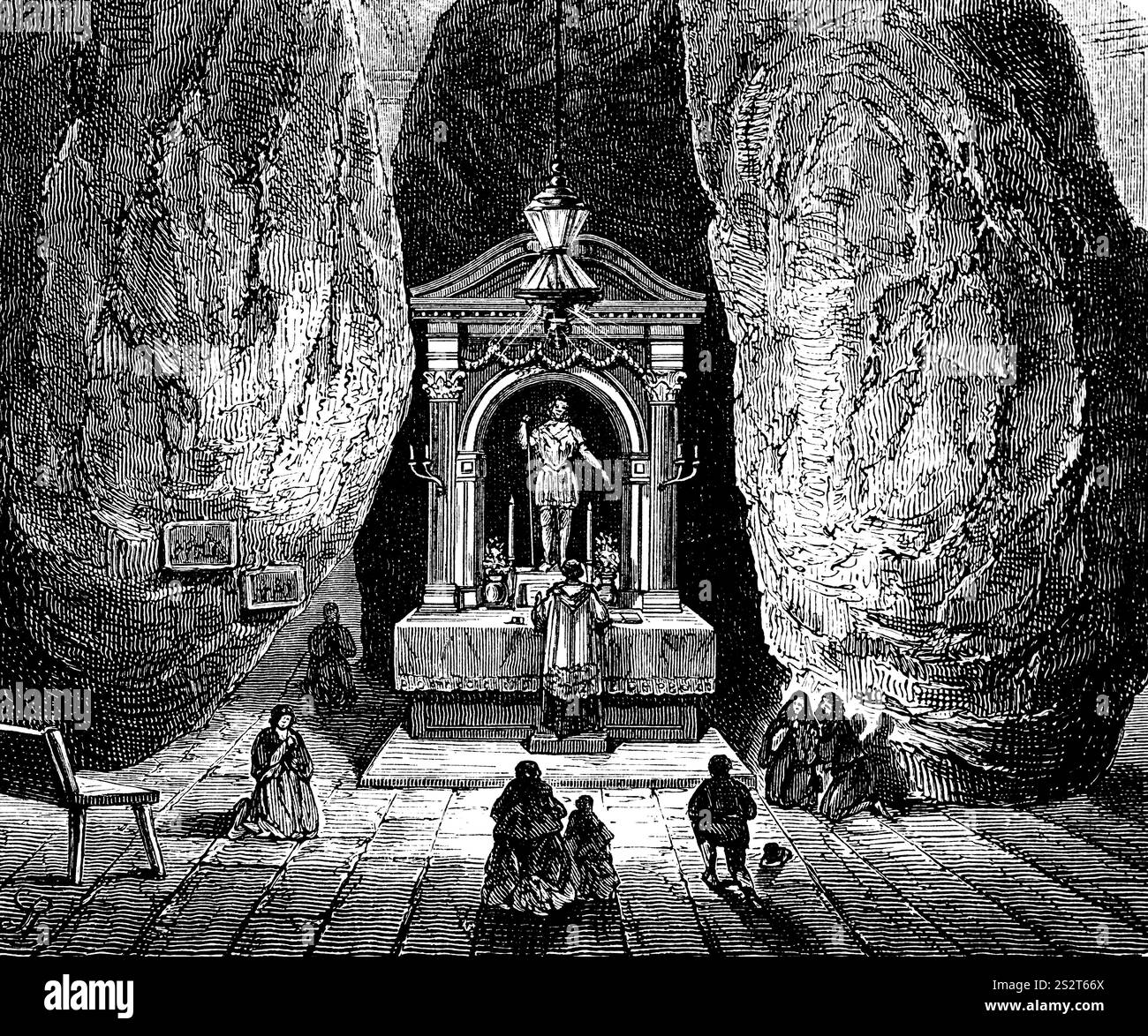 Dolmen of St Michael near Bilbao, province of Biscay, cave, rock ...