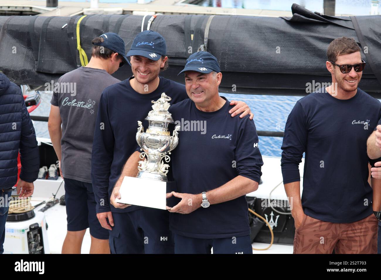 Hobart, Australia. 29th Dec, 2024. Skipper of Celestial V70, Sam Haynes ...