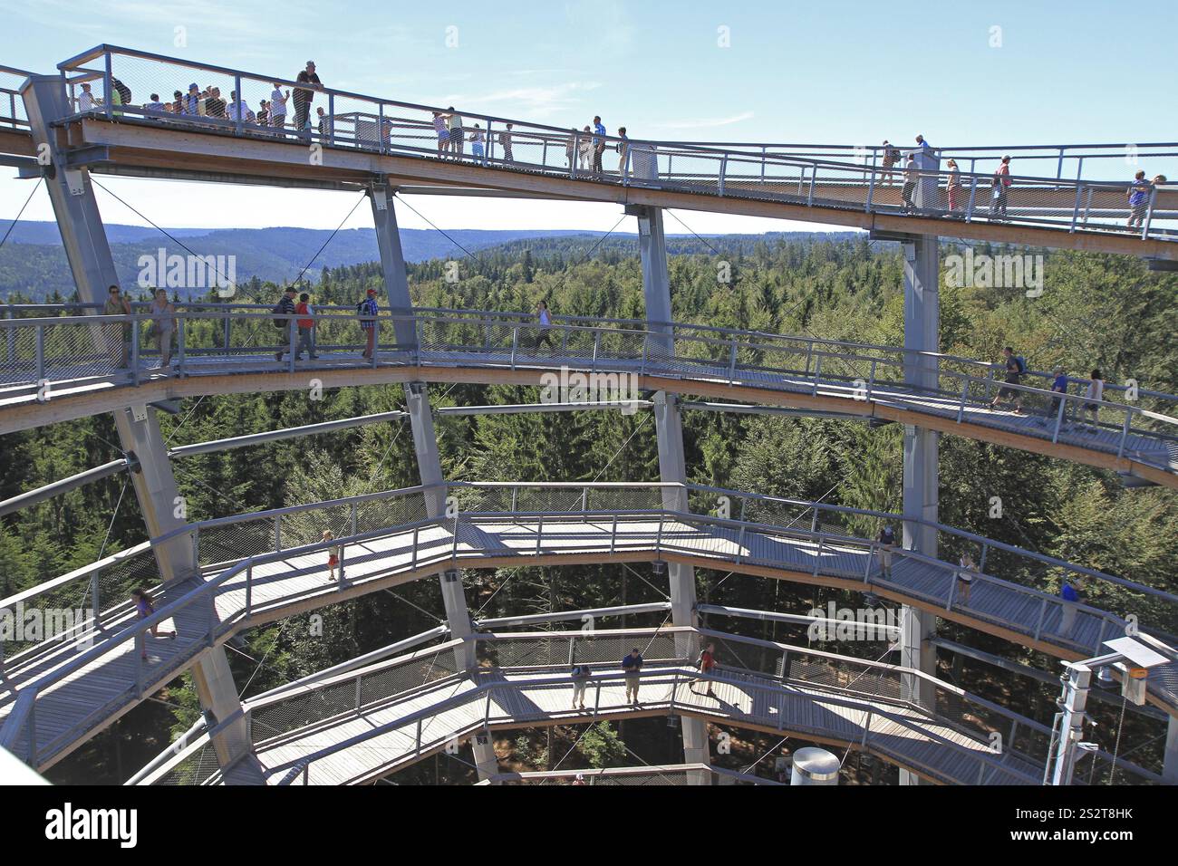 Black Forest treetop walk observation tower, Bad Wildbad, Baden ...