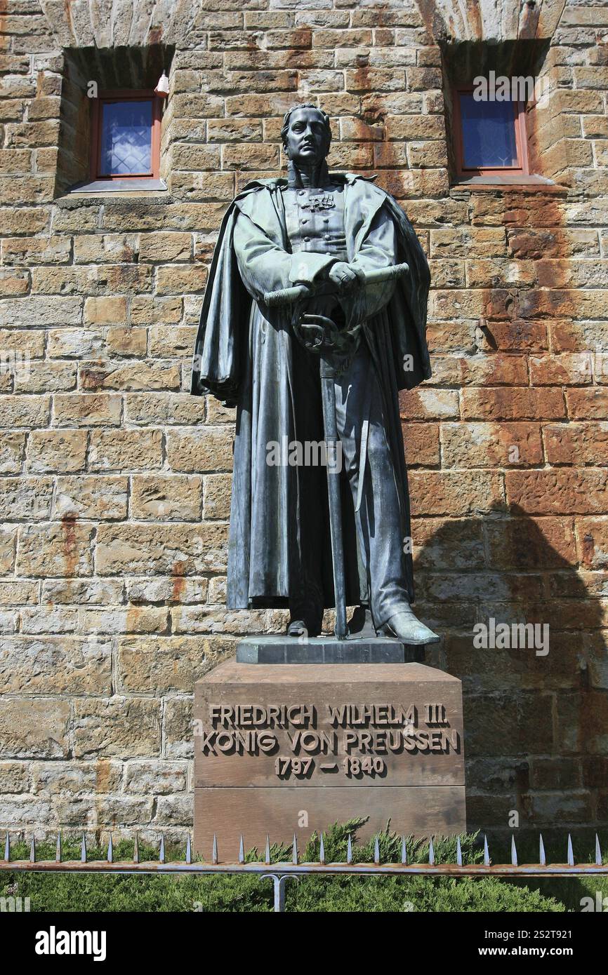 Statue of King Frederick William III of Prussia, Hohenzollern Castle ...