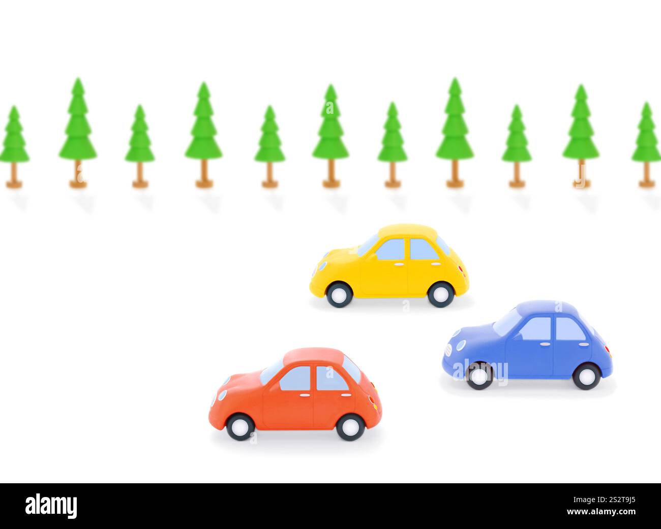 Tree and cars Cut Out Stock Images & Pictures - Alamy