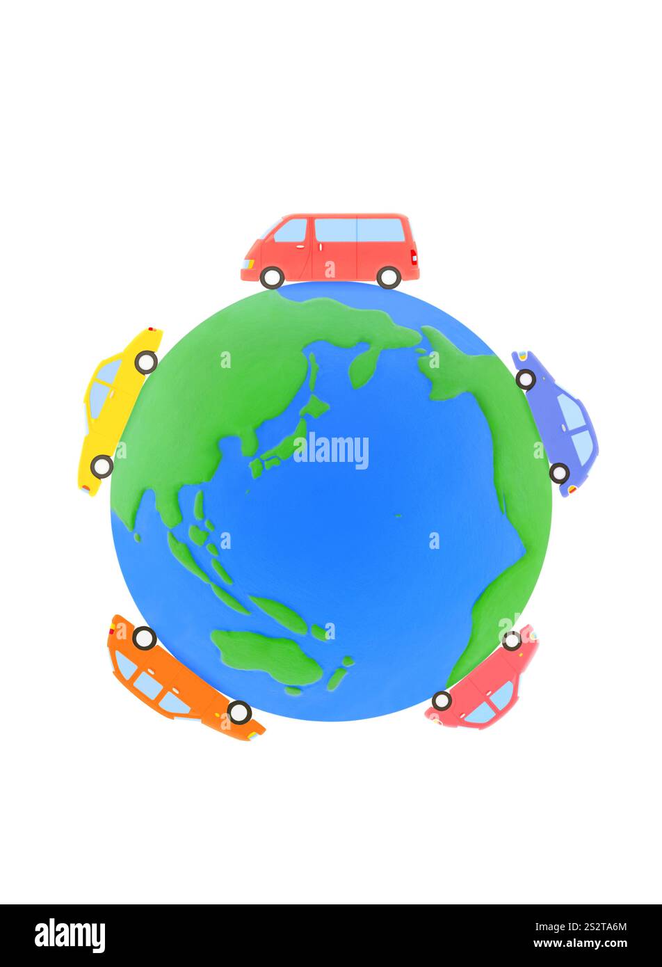 Clay earth and five cars Stock Photo - Alamy