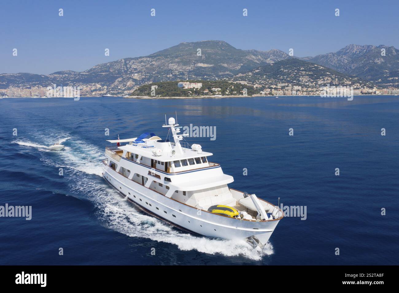 Aerial view of 34 metre motor yacht ANTARES OF BRITAIN, delivered in ...