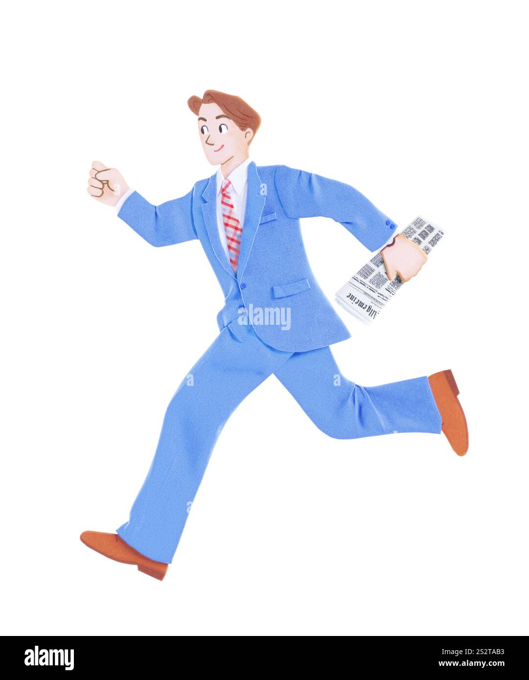 Running newspaper salesman hi-res stock photography and images - Alamy