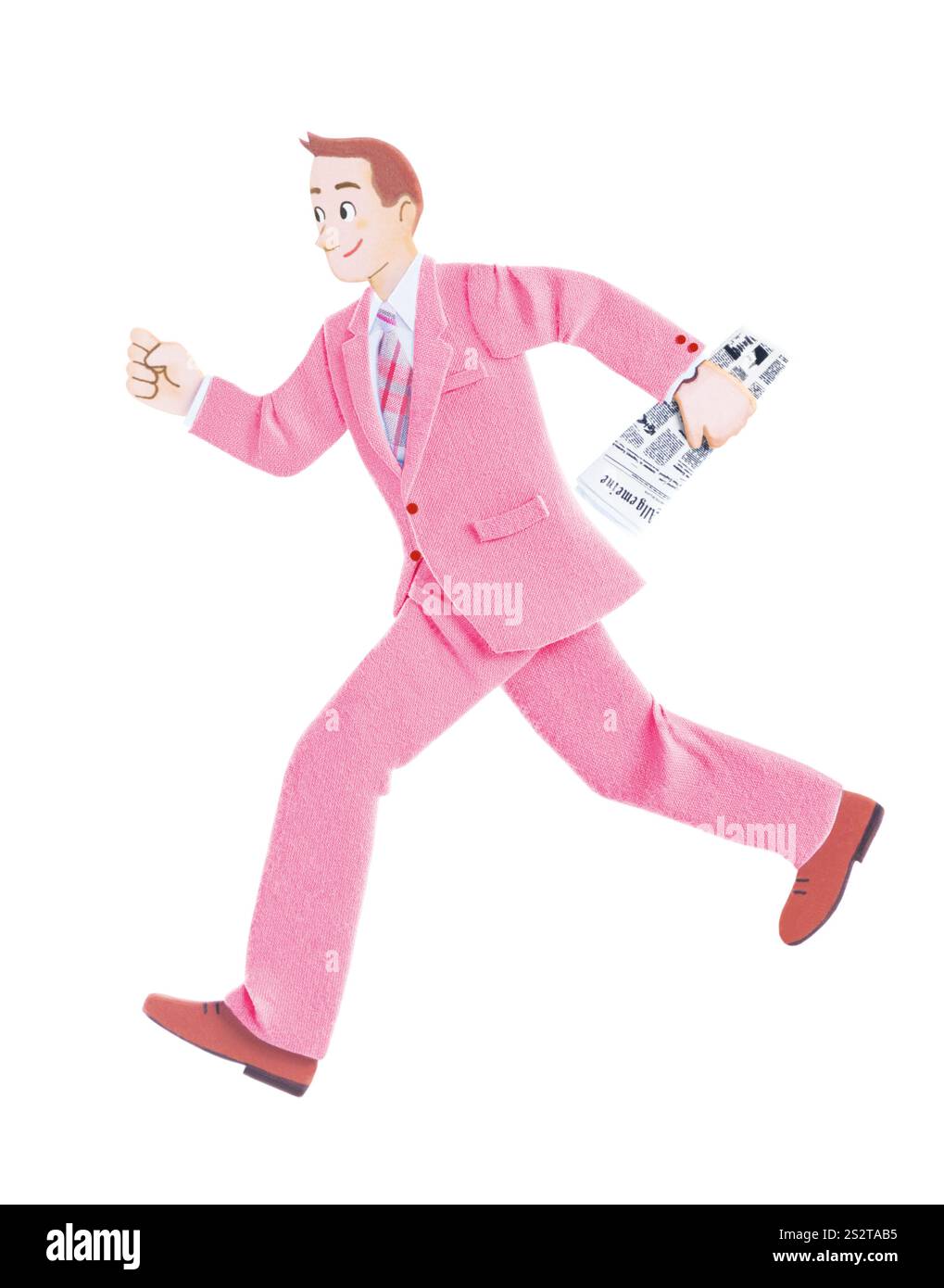 Running newspaper salesman hi-res stock photography and images - Alamy