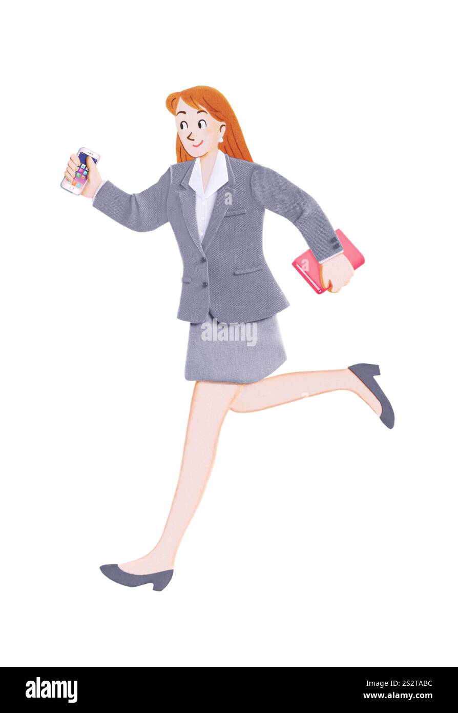 Office worker running Stock Photo - Alamy