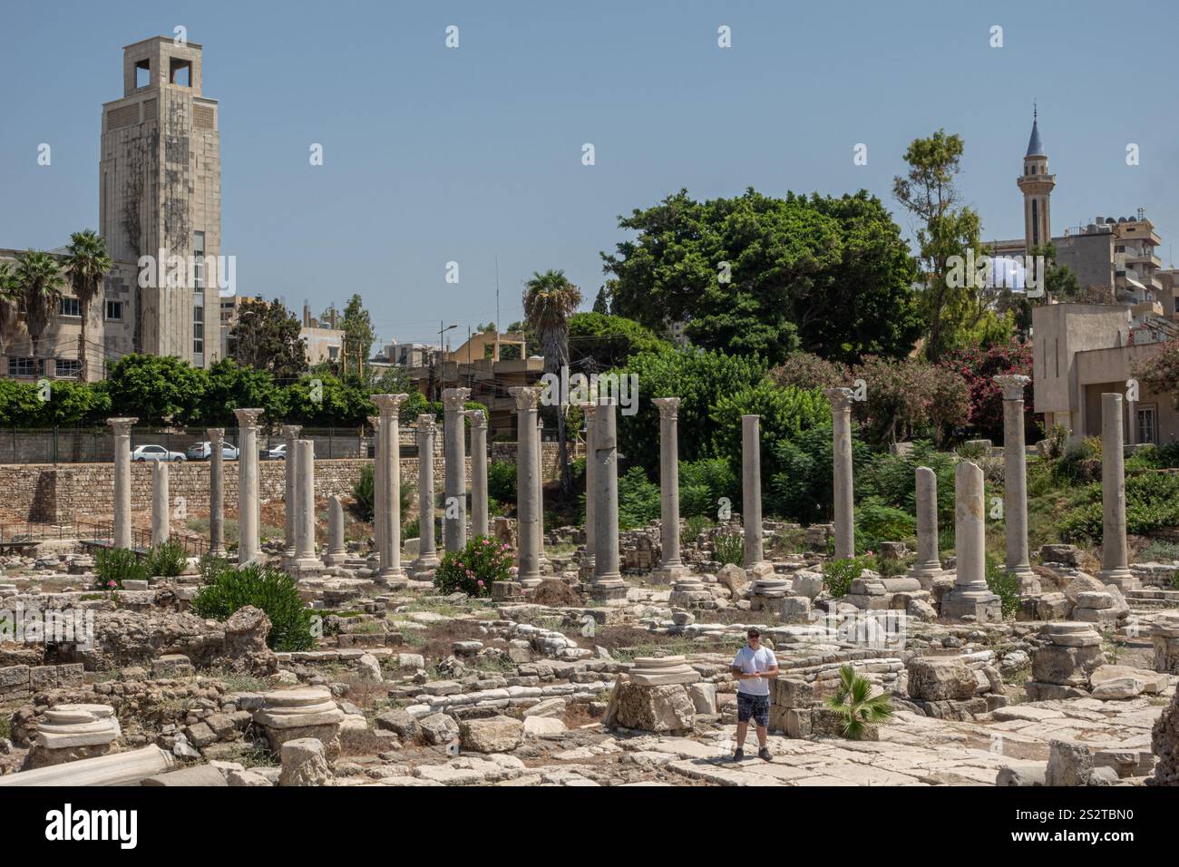 Tyre World Heritage Site Roman archaelogical site. Lebanon Stock Photo ...