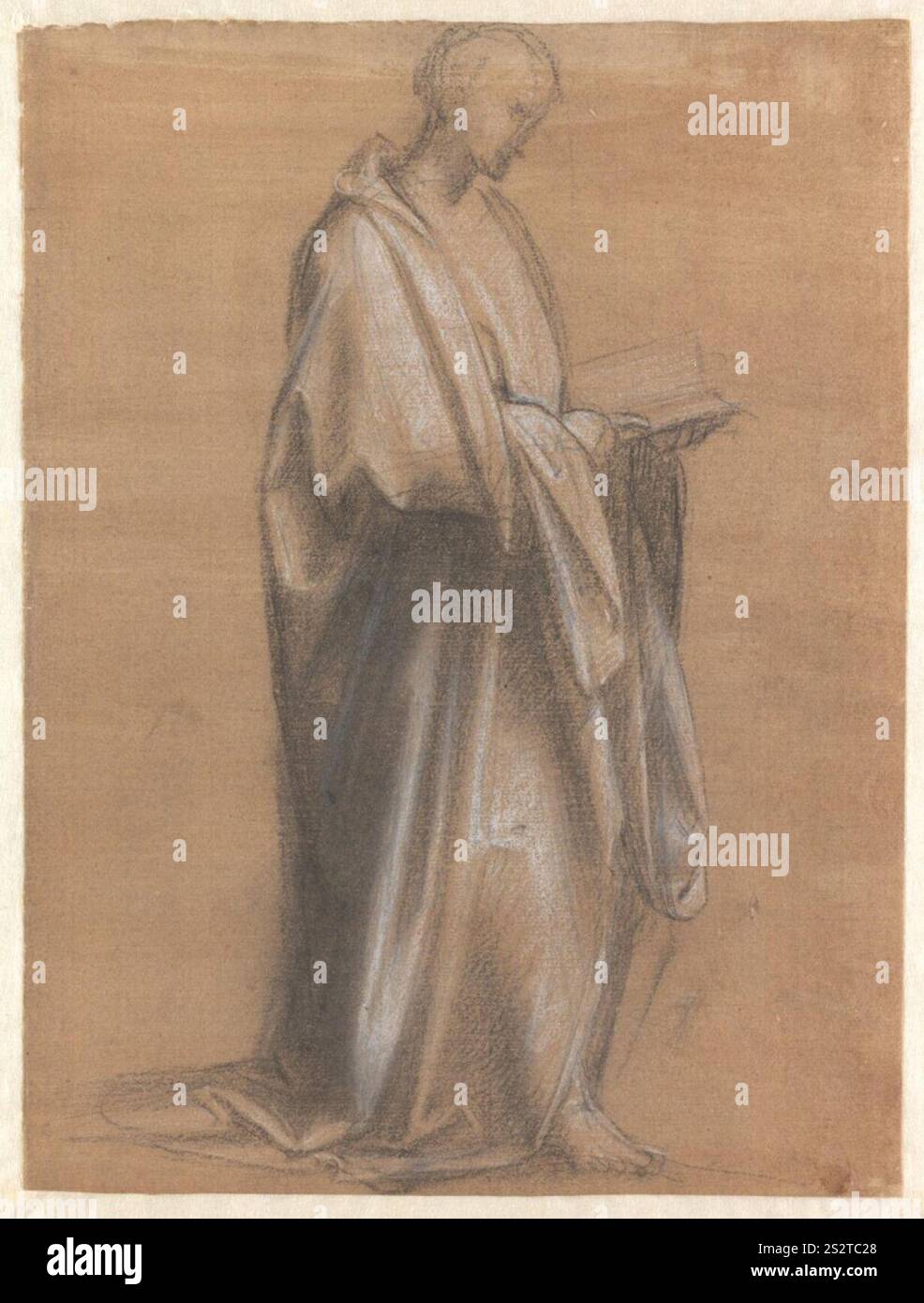 Fra Bartolommeo - Study for a Standing Prophet Holding an Open Book in ...