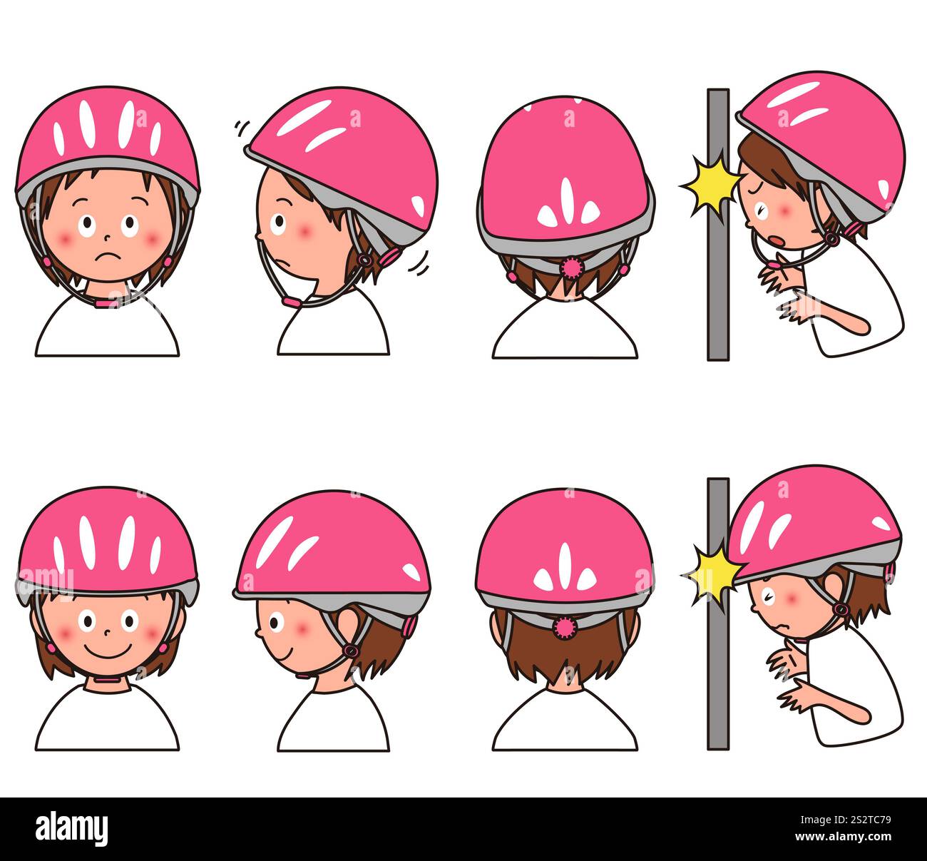 Correct way to wear a bicycle helmet Girls Stock Photo - Alamy Correct way to wear a bicycle helmet Girls Stock Photo - Alamy