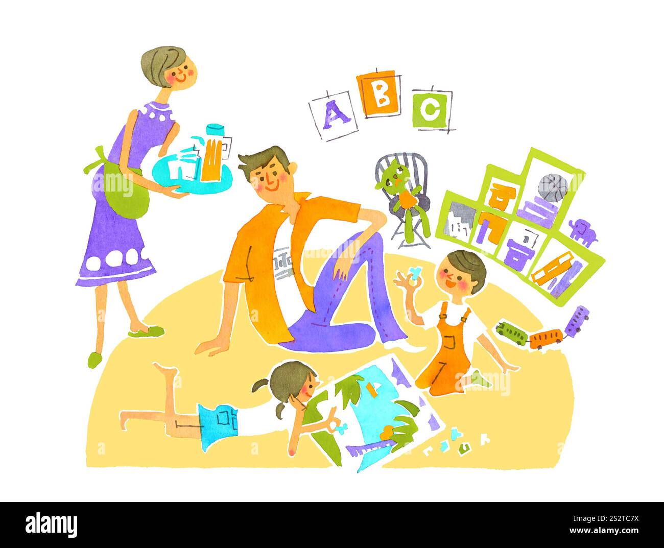 Living room in bright Cut Out Stock Images & Pictures - Alamy