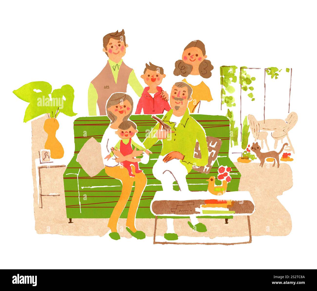 Living room in bright Cut Out Stock Images & Pictures - Alamy