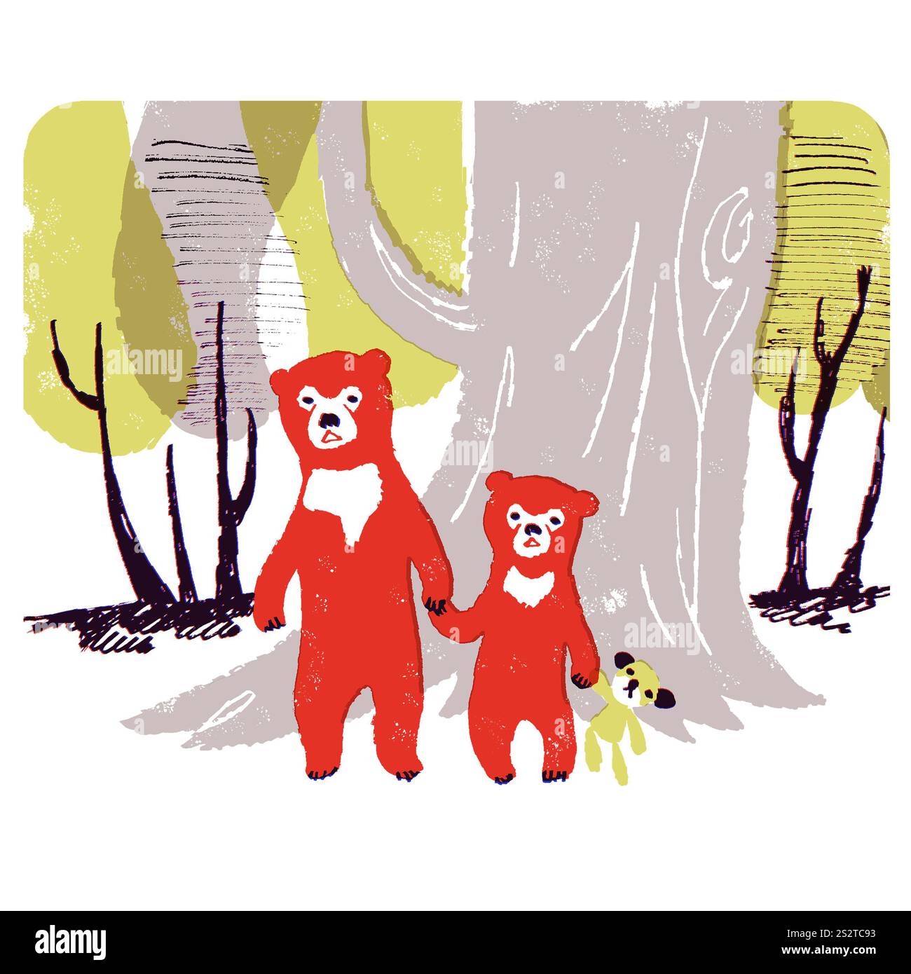 Bear parent and child Stock Photo - Alamy