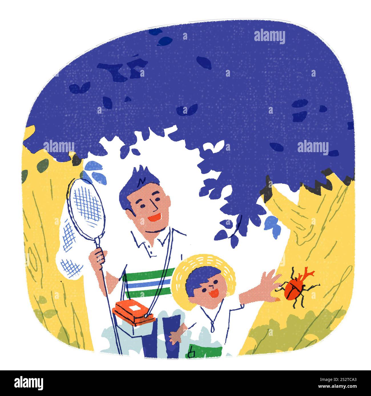 Cute children collecting insects Cut Out Stock Images & Pictures - Alamy