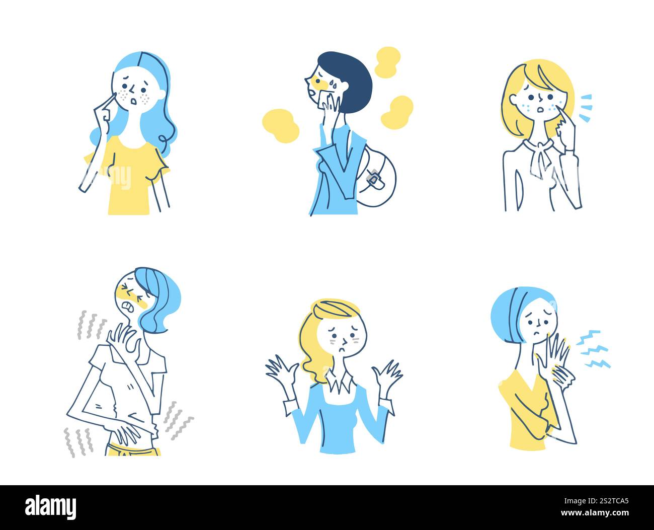 Set skin health care Cut Out Stock Images & Pictures - Alamy