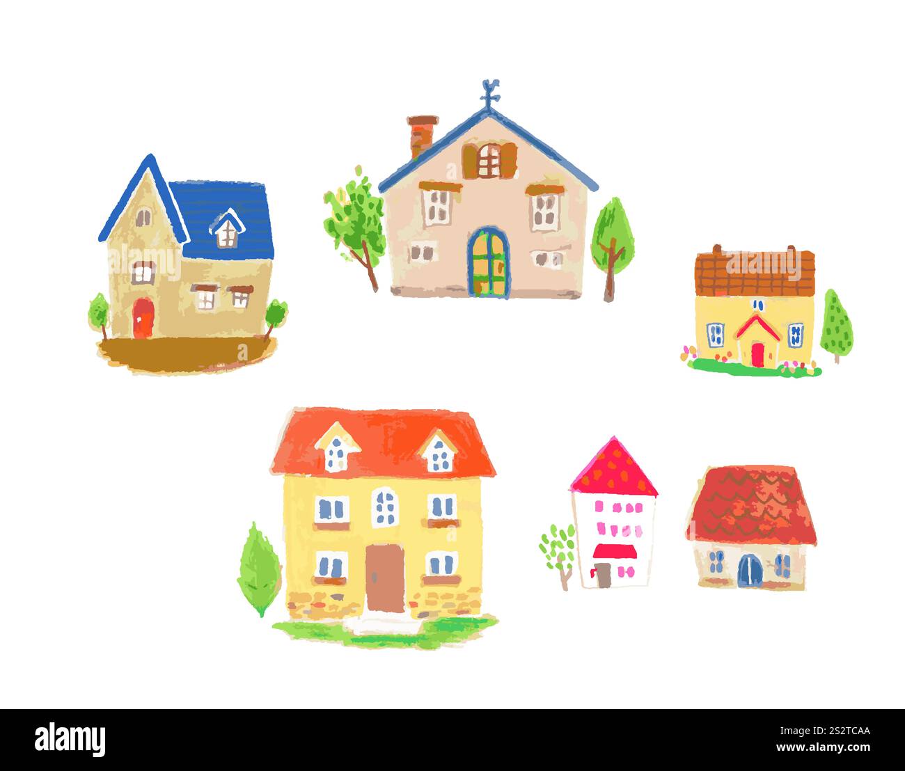 Colorful house exterior Cut Out Stock Images & Pictures - Alamy