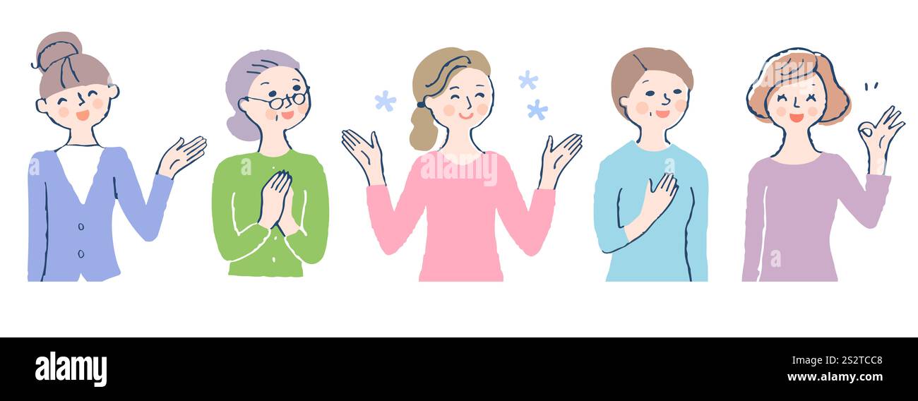Lifestyle group portrait smiling Cut Out Stock Images & Pictures - Alamy