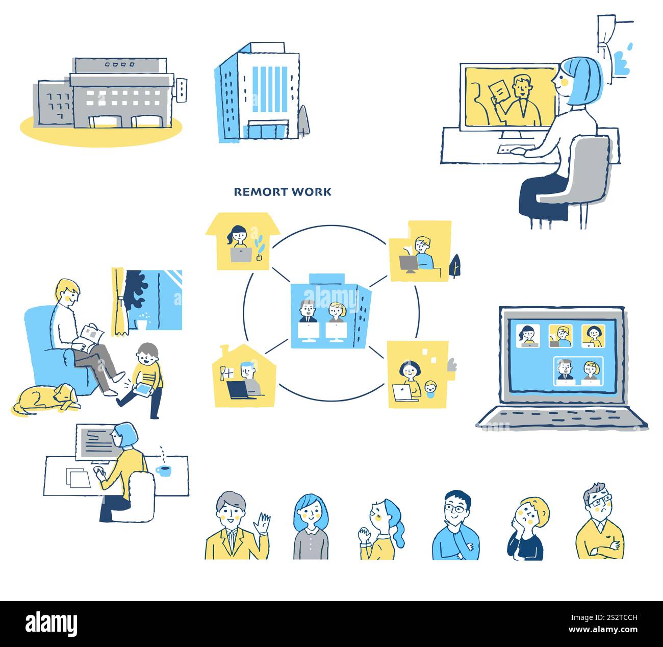 Remote work Image Stock Photo - Alamy