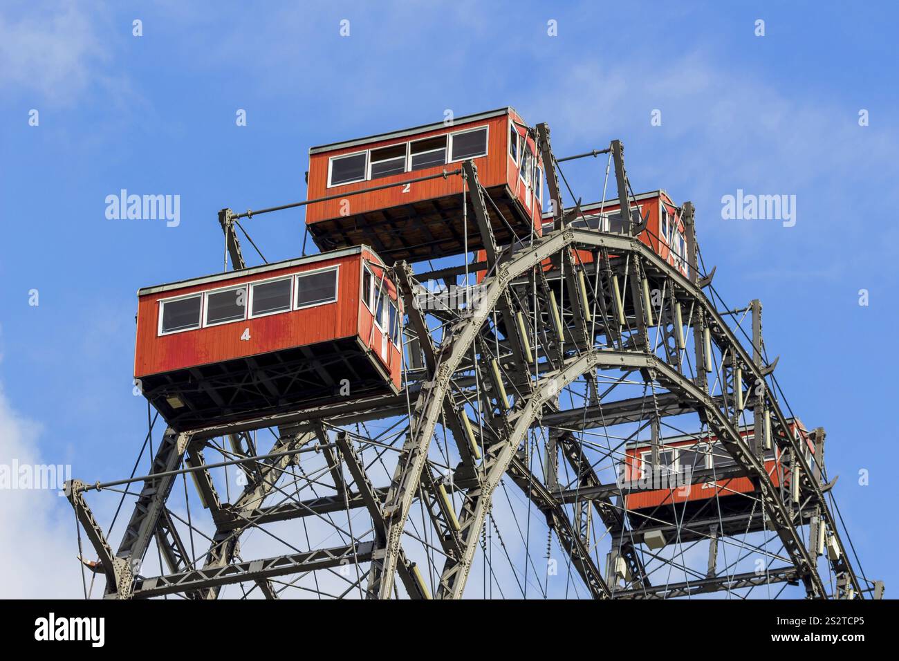One of the landmarks of Vienna in Austria is the Giant Ferris Wheel in ...
