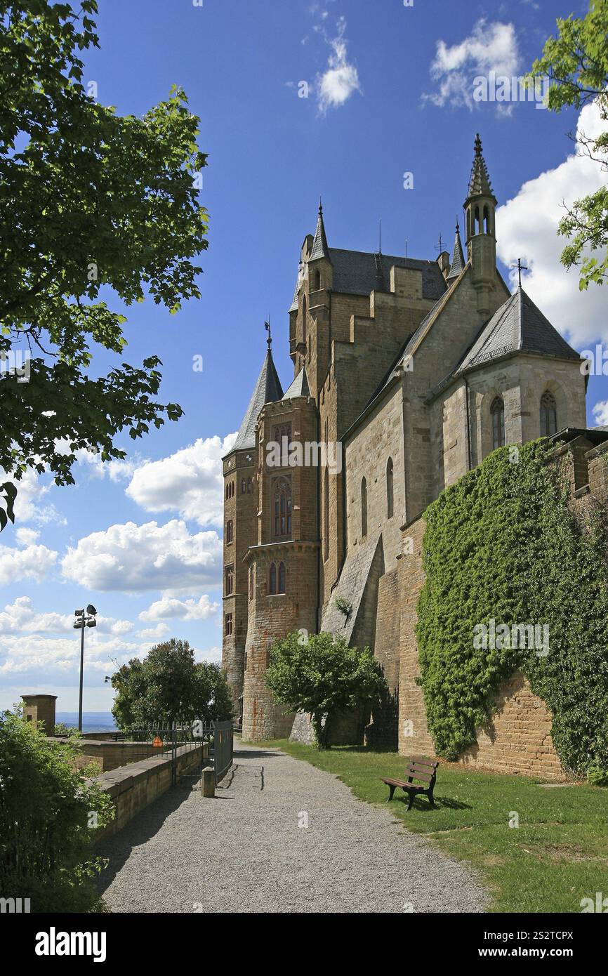 Hohenzollern Castle, ancestral castle of the princely family and former ...