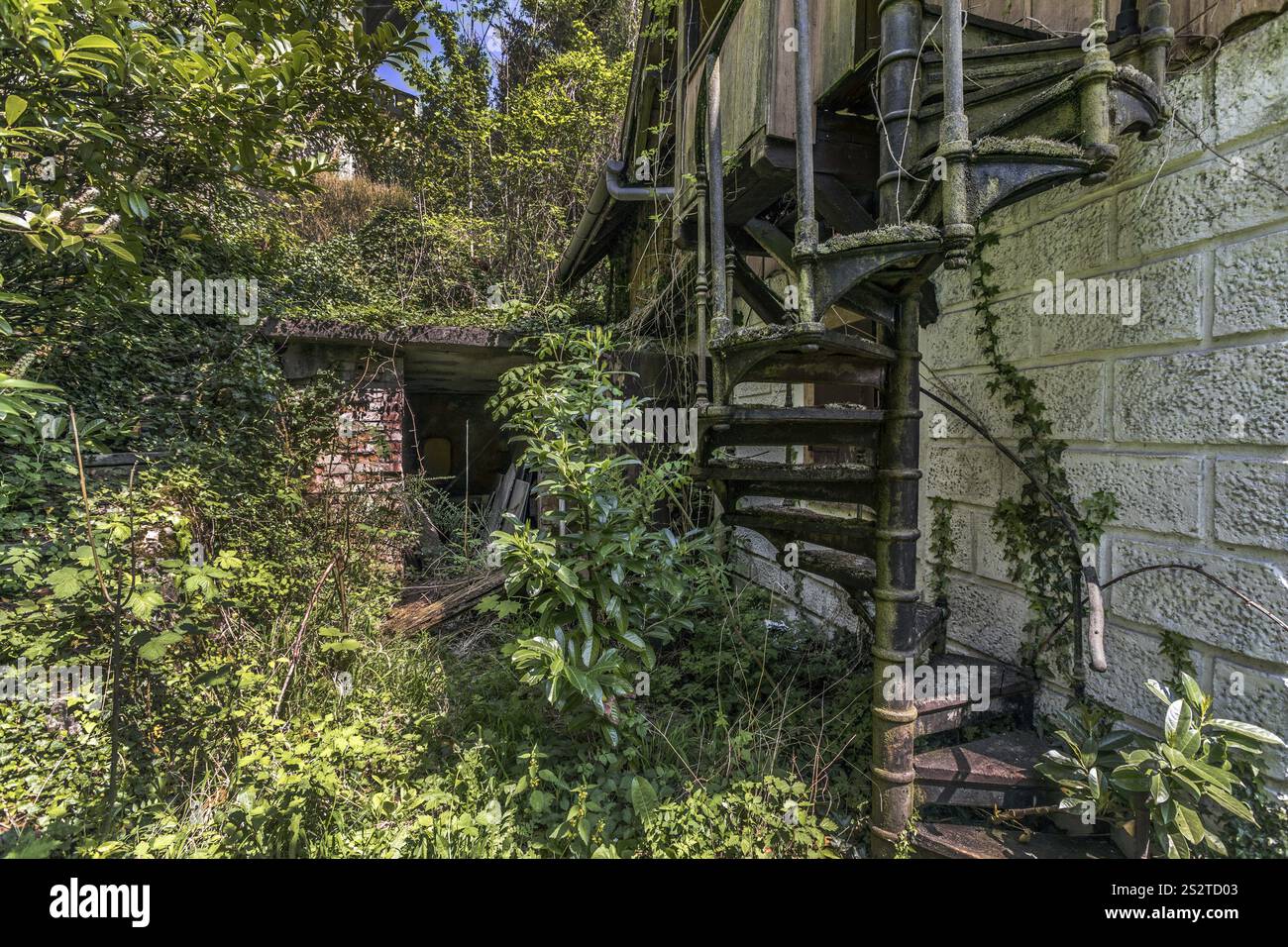 The staircase of the garden house of the former factory owner's villa ...