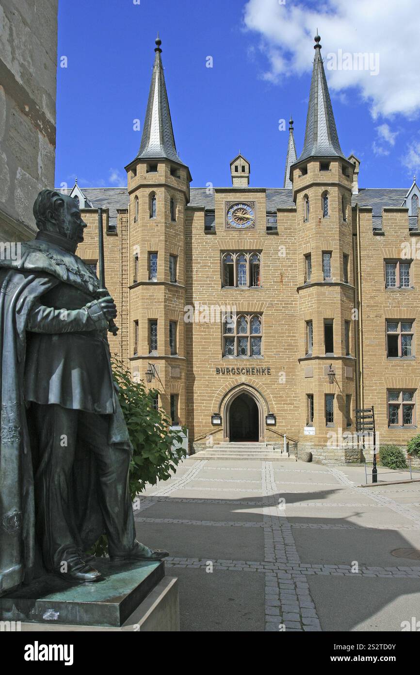Hohenzollern Castle, ancestral castle of the princely family and former ...
