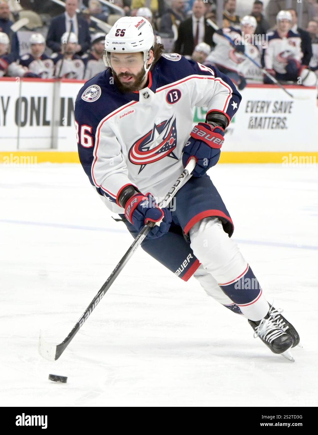 Pittsburgh, United States. 07th Jan, 2025. Columbus Blue Jackets right ...