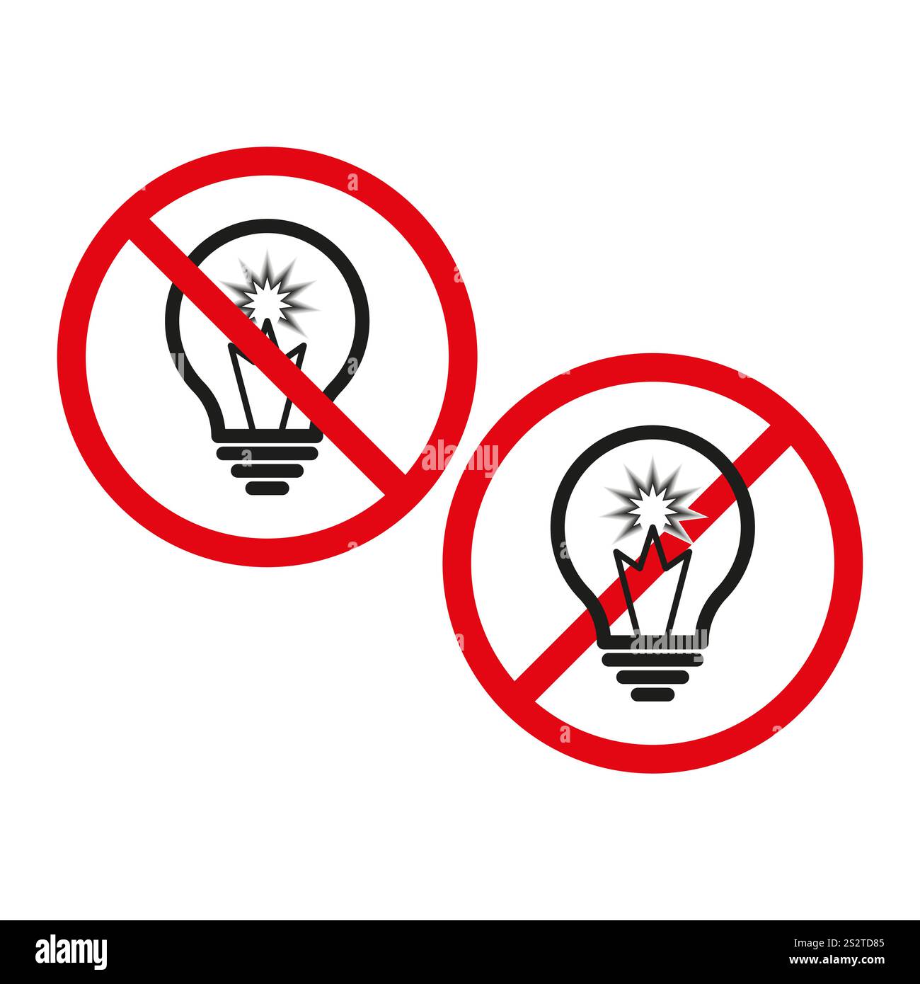 Broken light bulb explosion Stock Vector Images - Alamy