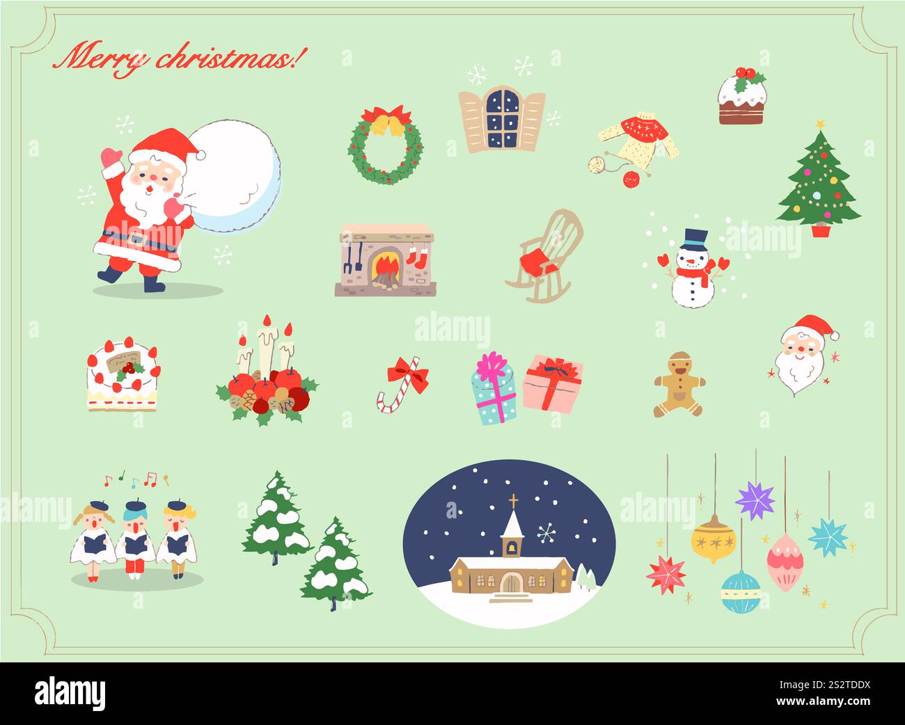 Various Christmas images Sets Stock Photo - Alamy