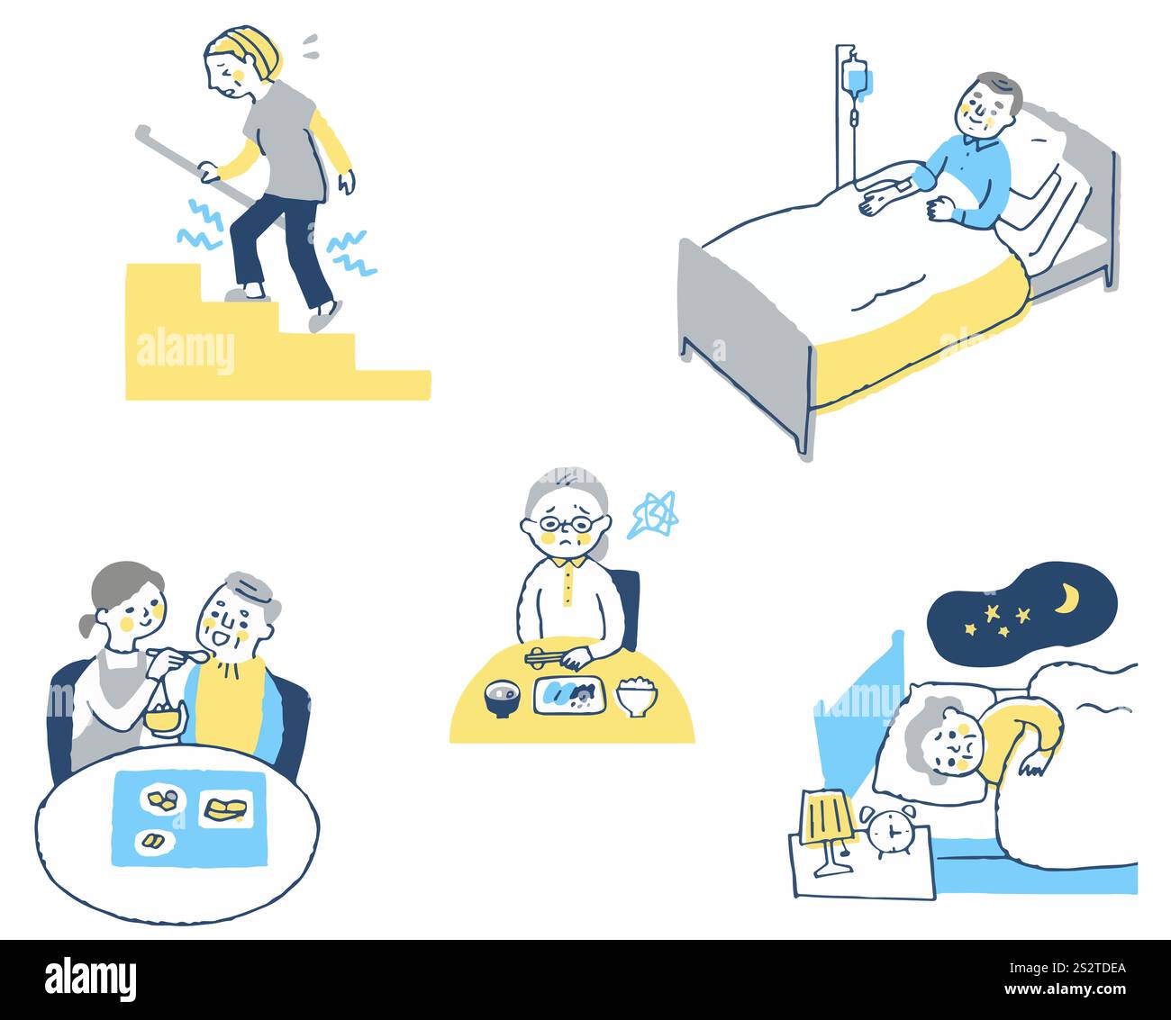 Senior bed man Cut Out Stock Images & Pictures - Alamy