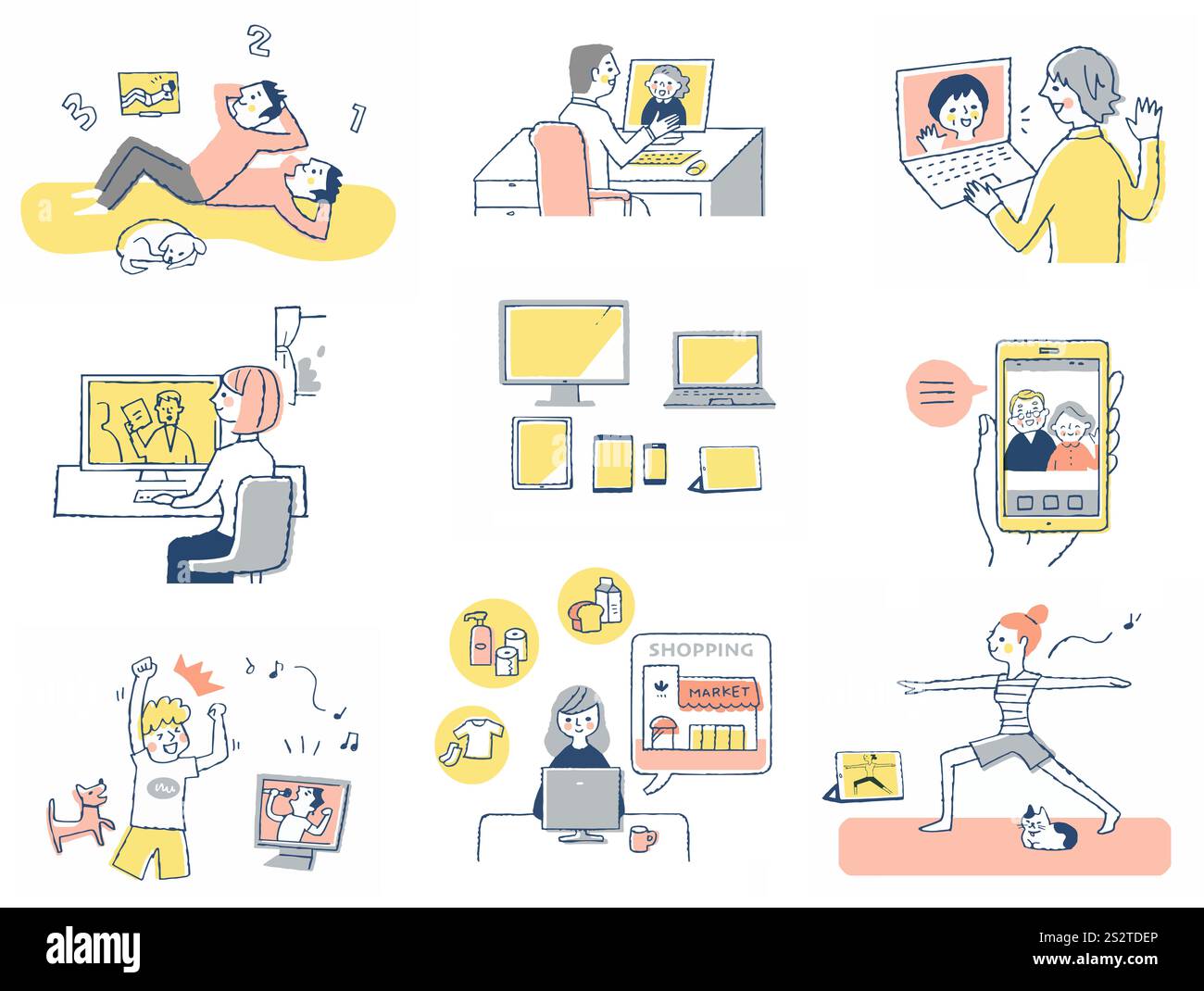 Digital work scene Cut Out Stock Images & Pictures - Alamy