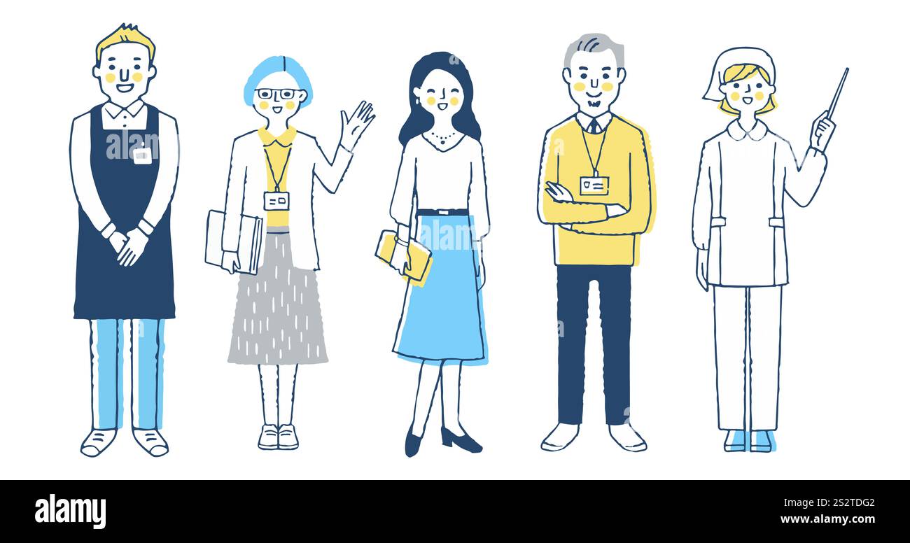 People of different professions Full body Stock Photo - Alamy