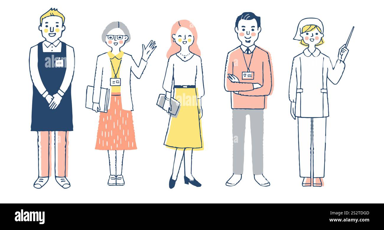 People of different professions Full body Stock Photo - Alamy