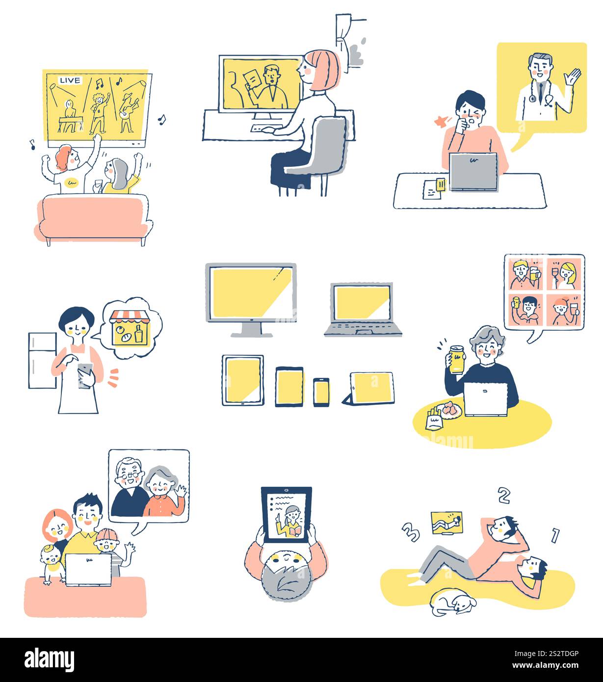 Online communication Cut Out Stock Images & Pictures - Alamy