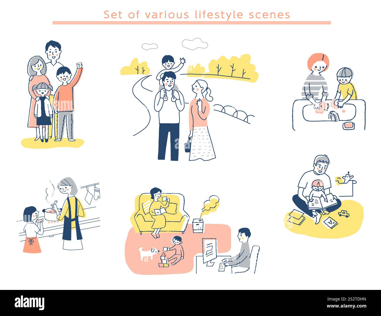 Daily routine scene Cut Out Stock Images & Pictures - Alamy