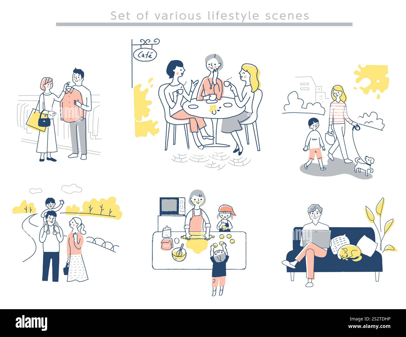 Lifestyle scene sets Stock Photo - Alamy