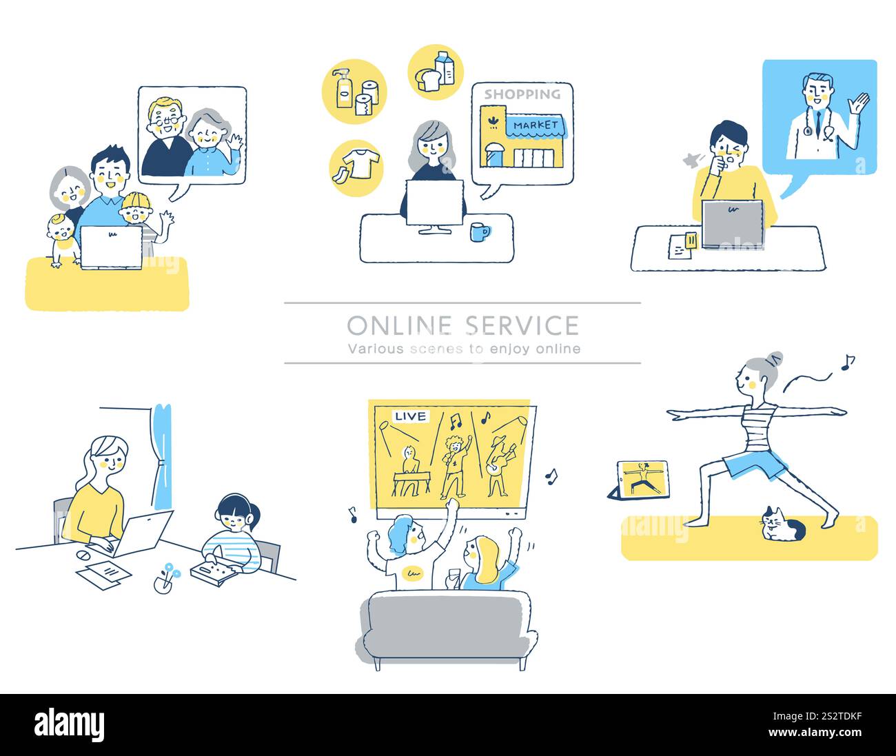 Online communication Cut Out Stock Images & Pictures - Alamy