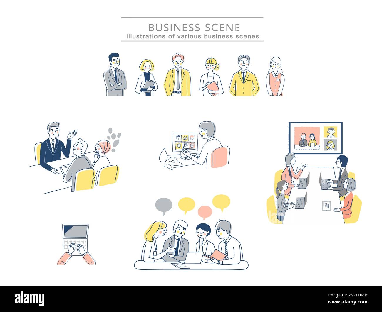 Various business scenes Set Stock Photo - Alamy