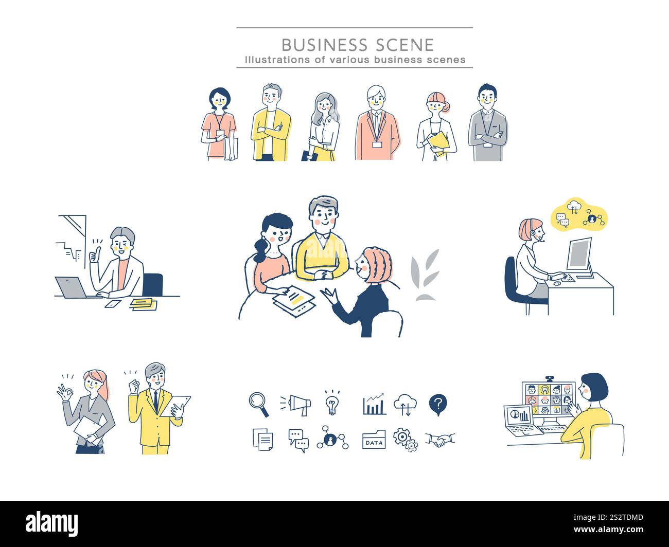 Various business scenes Set Stock Photo - Alamy