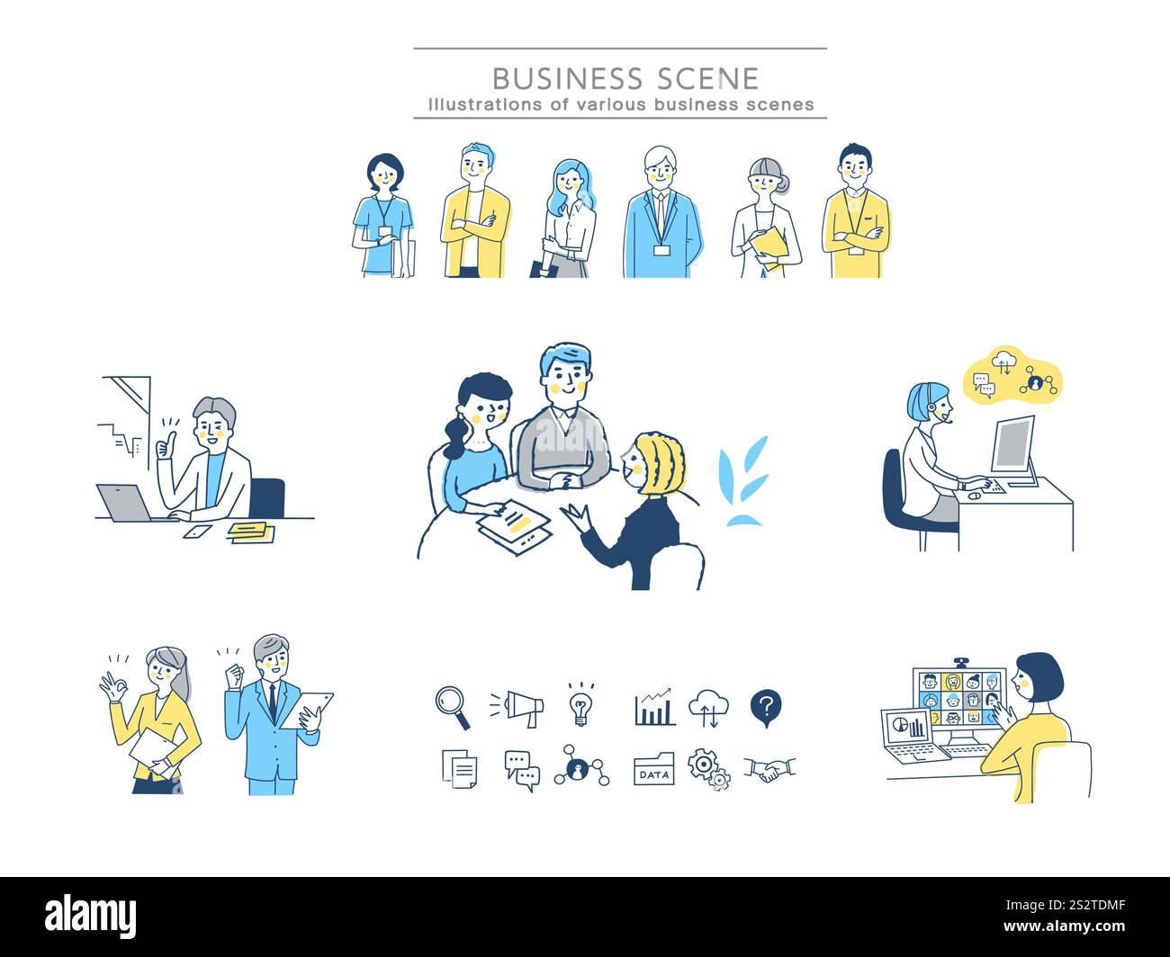 Various business scenes Set Stock Photo - Alamy